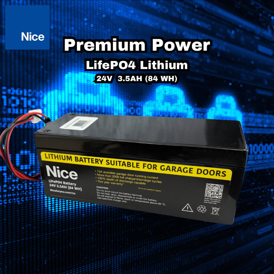 ET Nice 24V 3.5Ah Lithium Garage Door Battery - SecurityKing