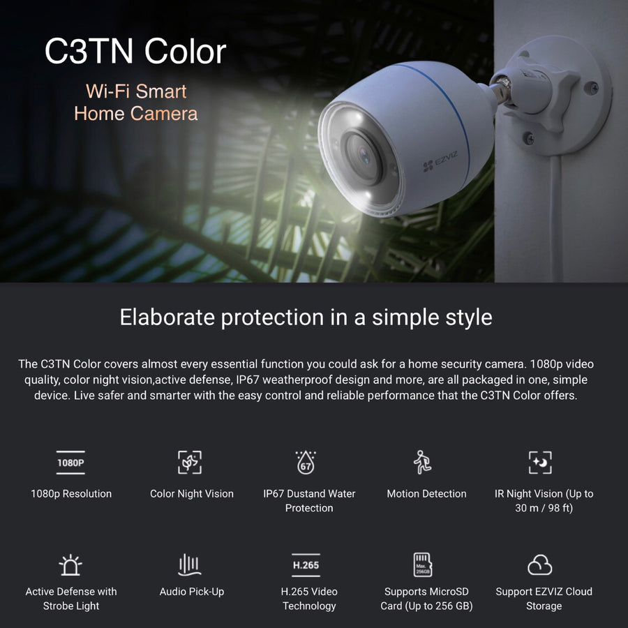 EZVIZ C3TN Color WiFi Smart Home Camera - SecurityKing