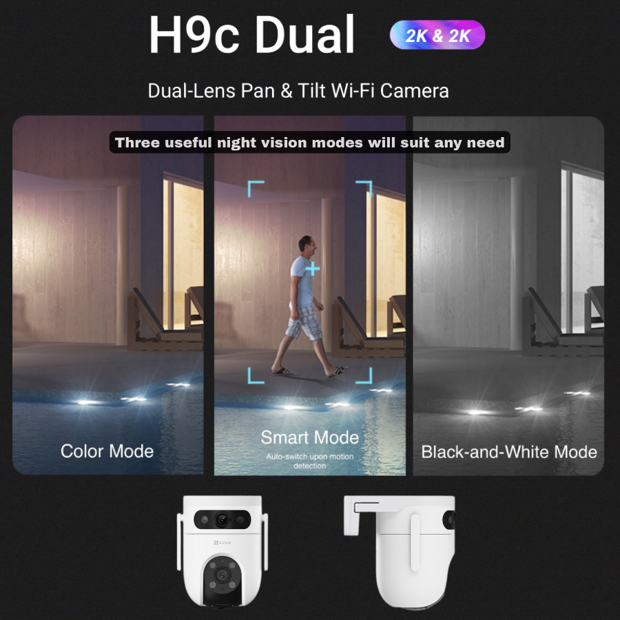 EZVIZ H9c 2K Dual-Lens Pan & Tilt Wi-Fi Camera - SecurityKing