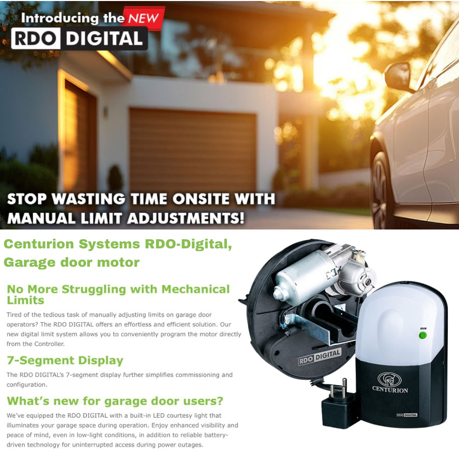 Centurion RDO Digital Roll Up Garage Motor Kit - SecurityKing