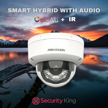 Hikvision 4MP IP Dome Camera 2.8mm - Smart Hybrid with Audio – SecurityKing