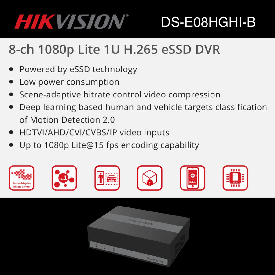 Hikvision 8 Channel eDVR Smart-Hybrid CCTV Kit - SecurityKing
