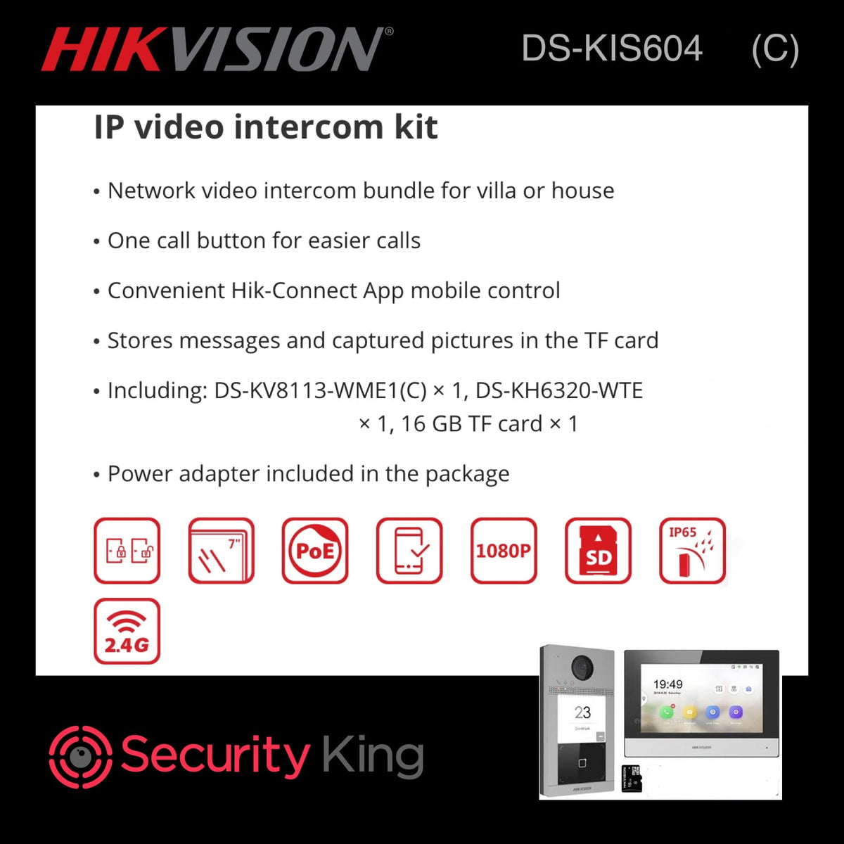 Hikvision IP Video Intercom Kit – SecurityKing