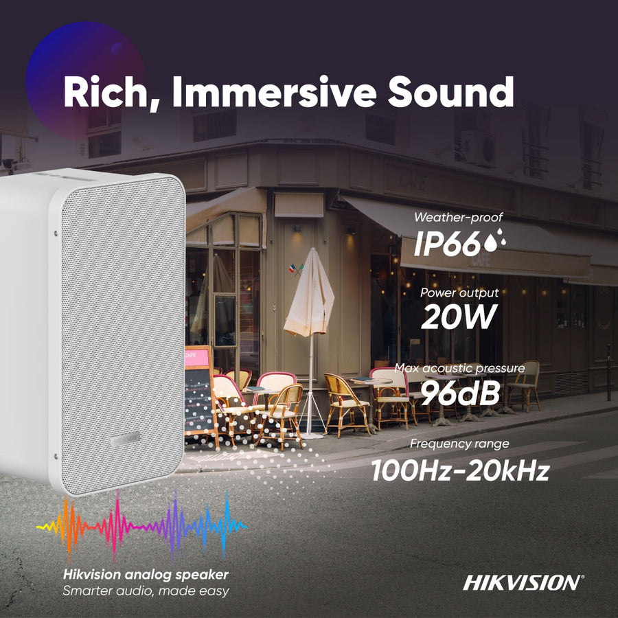 Hikvision Analog Column Speaker 20W - SecurityKing
