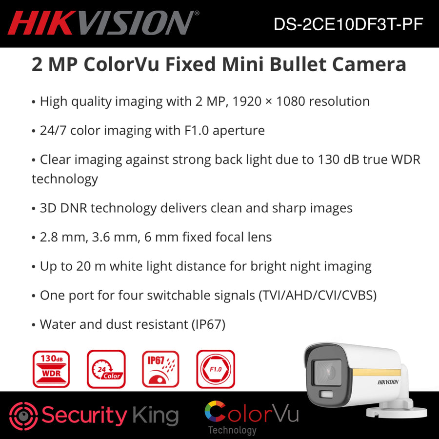 Hikvision 8 Channel 1080p ColorVu Complete Kit - Gold Series - SecurityKing