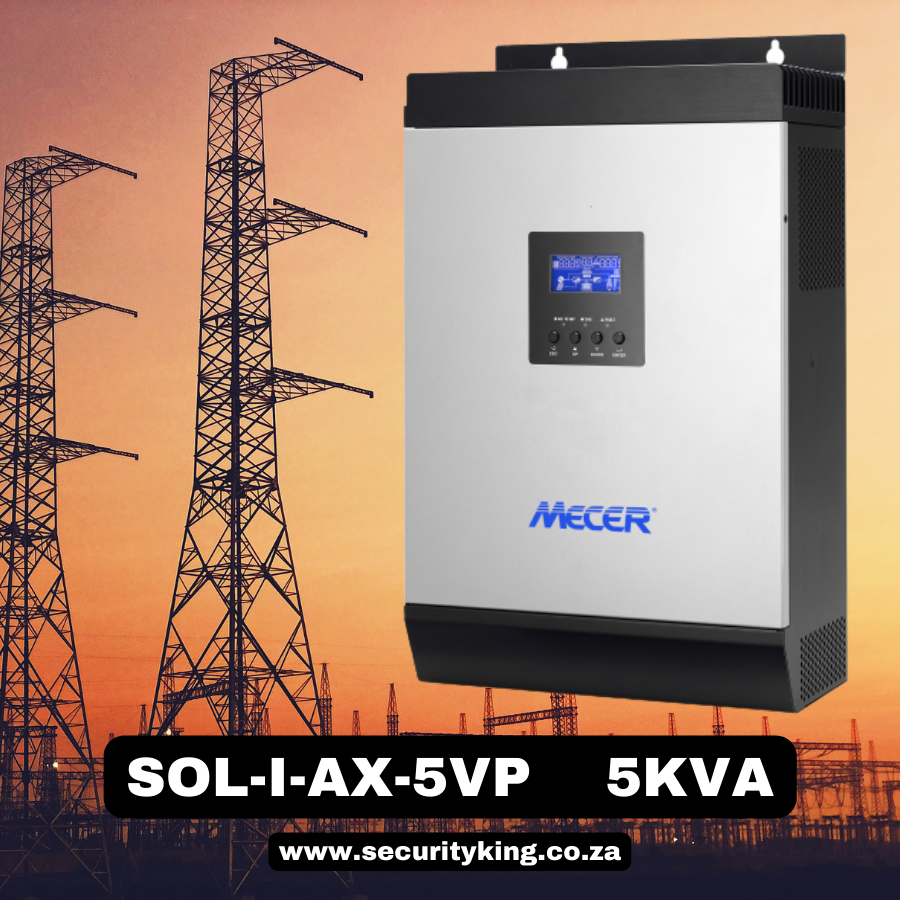 Mecer 5KW Pure Sine Wave Inverter with 2400W PWM controller - SecurityKing