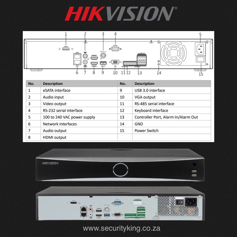 Hikvision 16Chn Acusense 4K NVR - SecurityKing