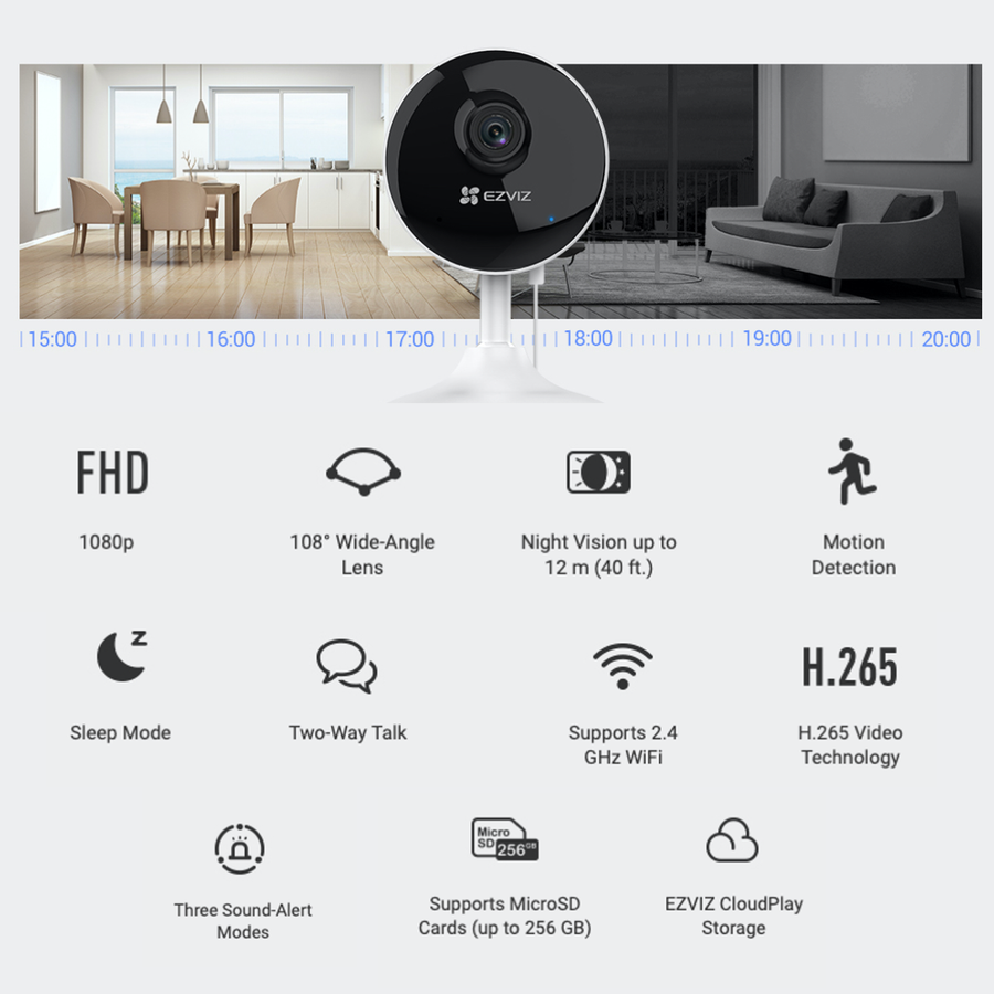 EZVIZ C1C-B 1080p Full HD WiFi IP Camera - SecurityKing