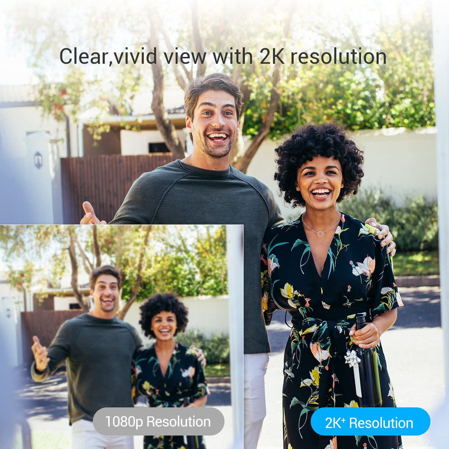 EZVIZ DB2 Pro 3K 5MP Battery-Powered Wireless Video Doorbell Kit with ...