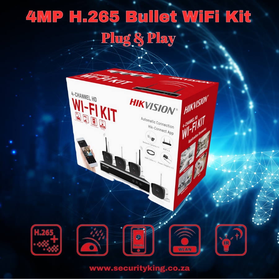 Hikvision 4MP H.265 Bullet WiFi Kit - SecurityKing