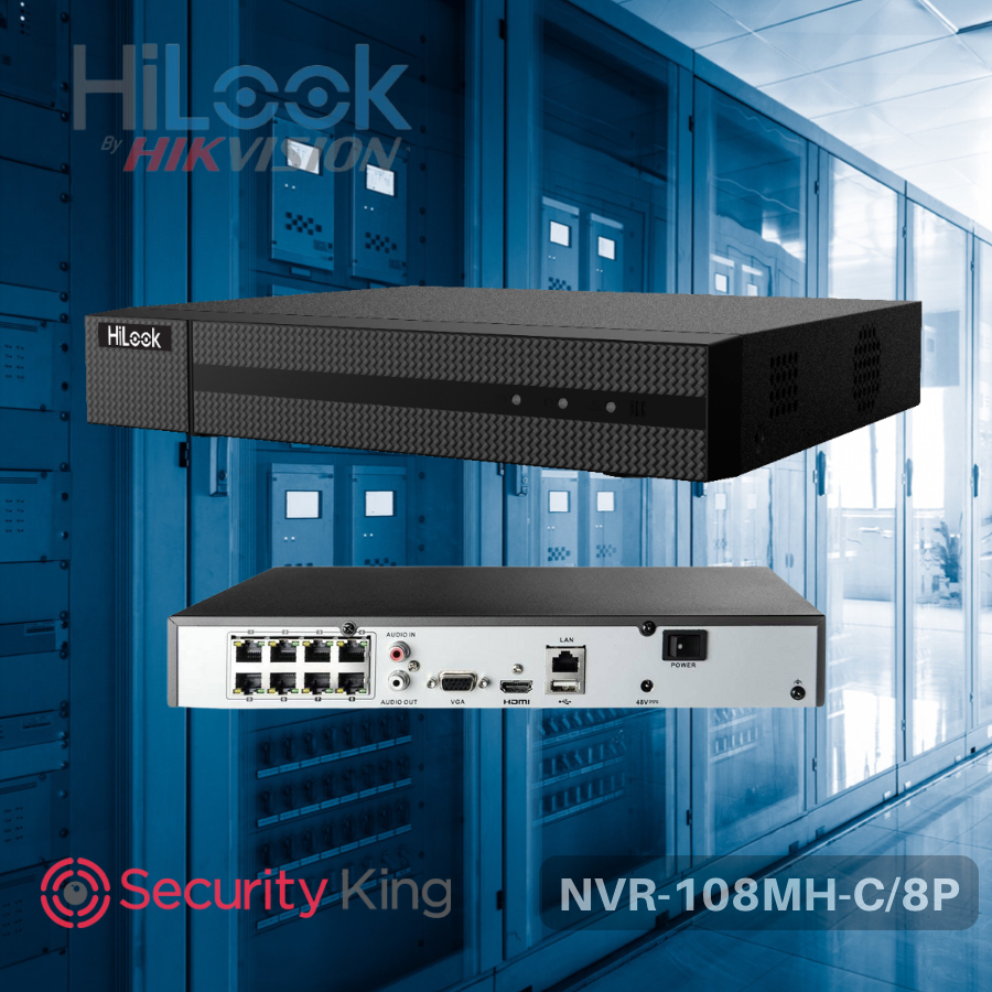 HiLook 8 Channel 4k NVR with POE - SecurityKing