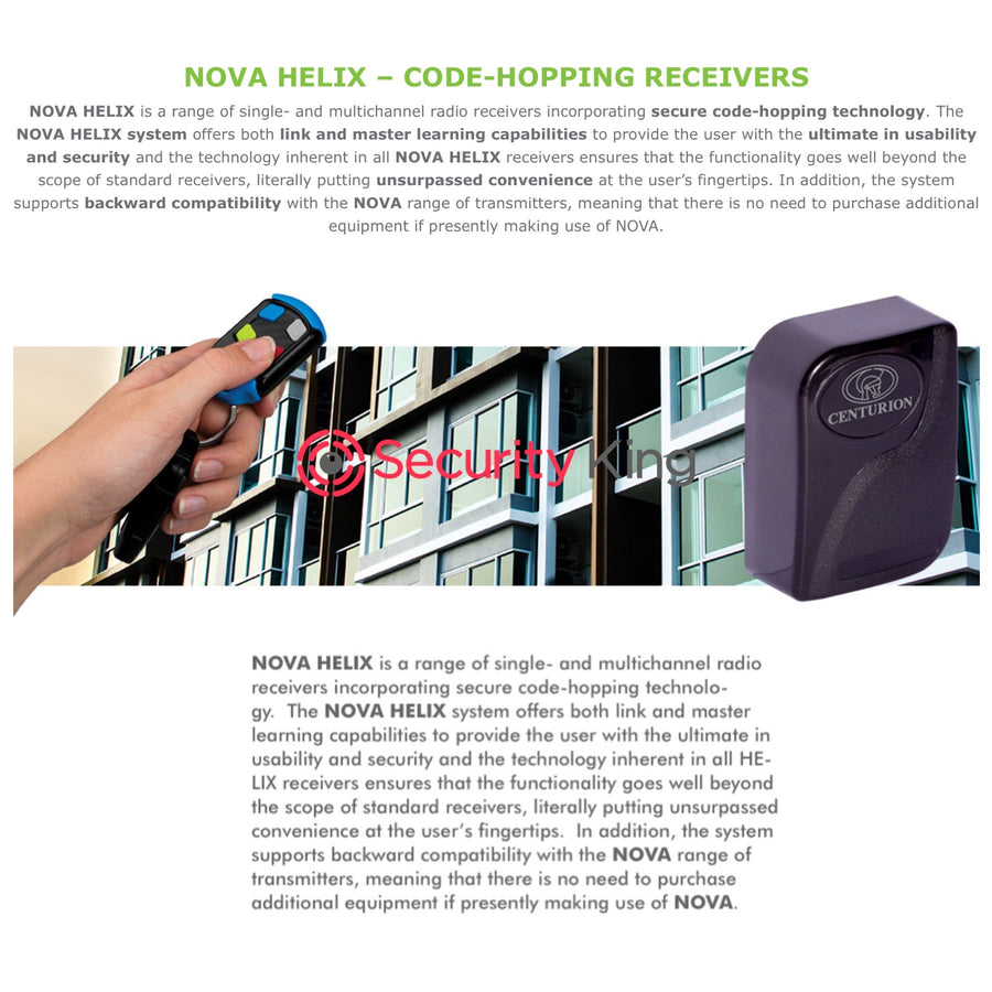 Centurion 1 Channel Nova Helix Receiver - SecurityKing
