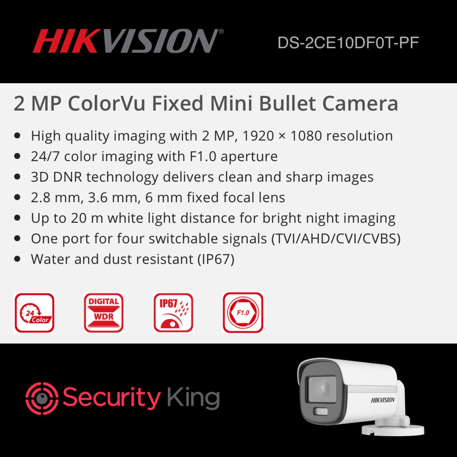 Hikvision 8 Channel 1080p ColorVu Complete Kit - SecurityKing