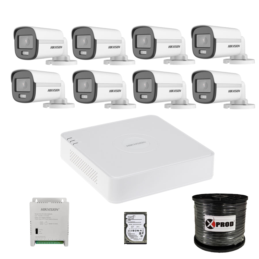 Hikvision 8 Channel 1080p ColorVu Complete Kit - SecurityKing