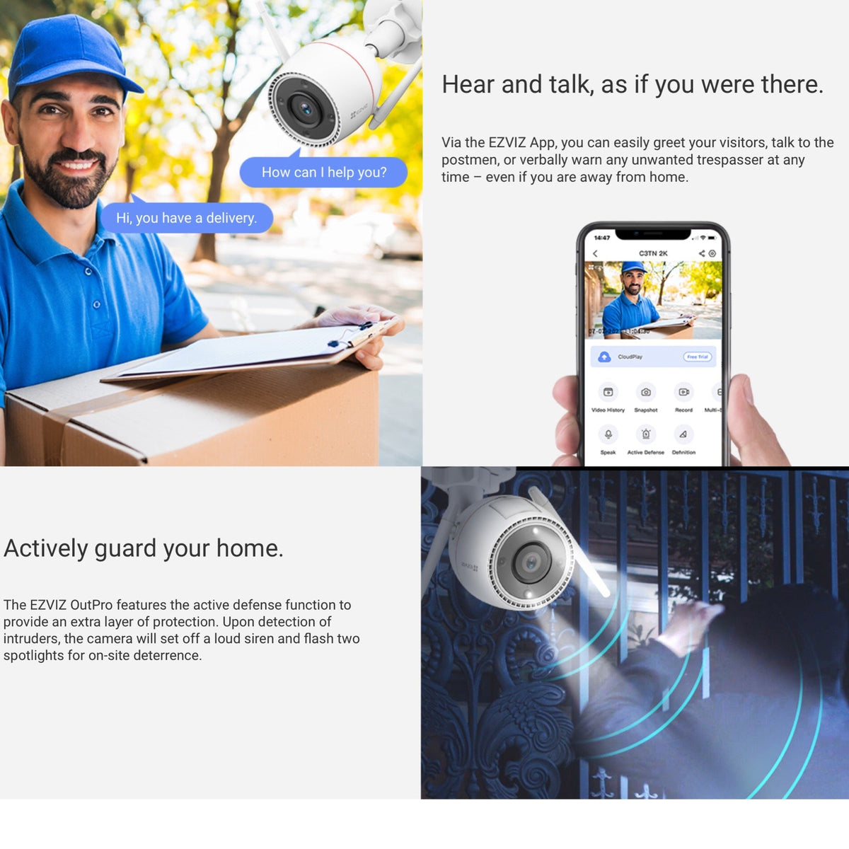 EZVIZ OutPro 2K - Outdoor Colour Night Vision WiFi Security Camera ...