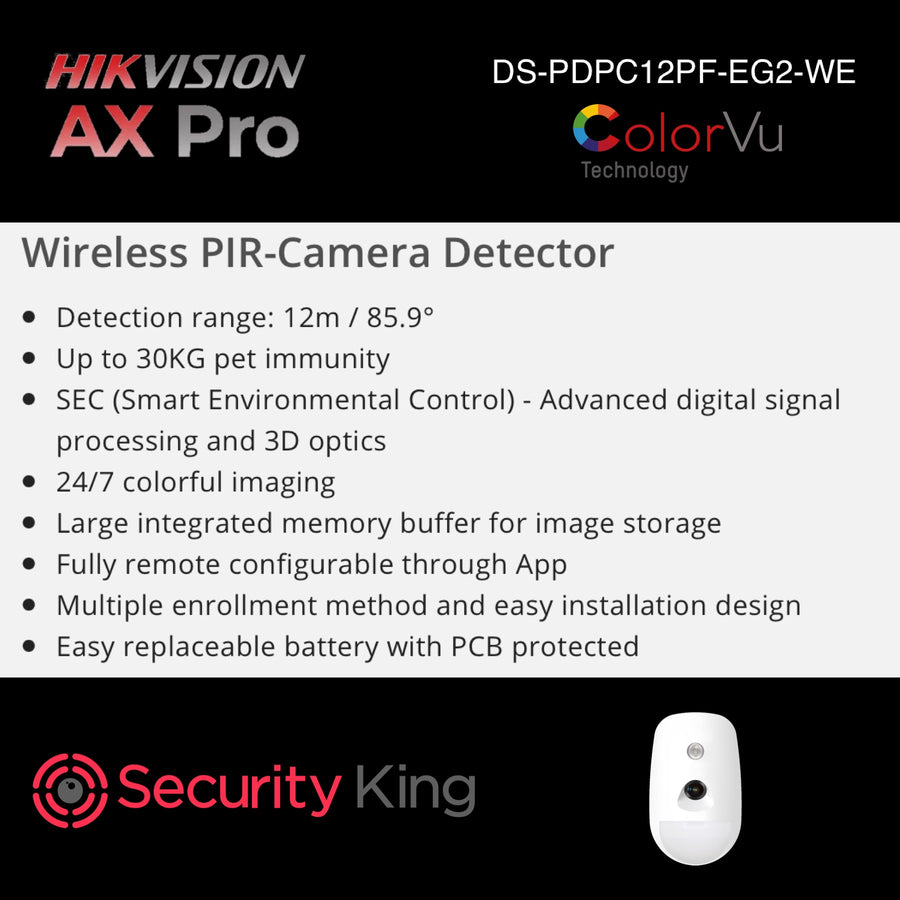 Hikvision AX Pro Wireless PIR-Camera Detector - SecurityKing